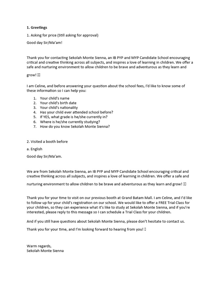 Greetings | PDF | Qualifications | Linguistics