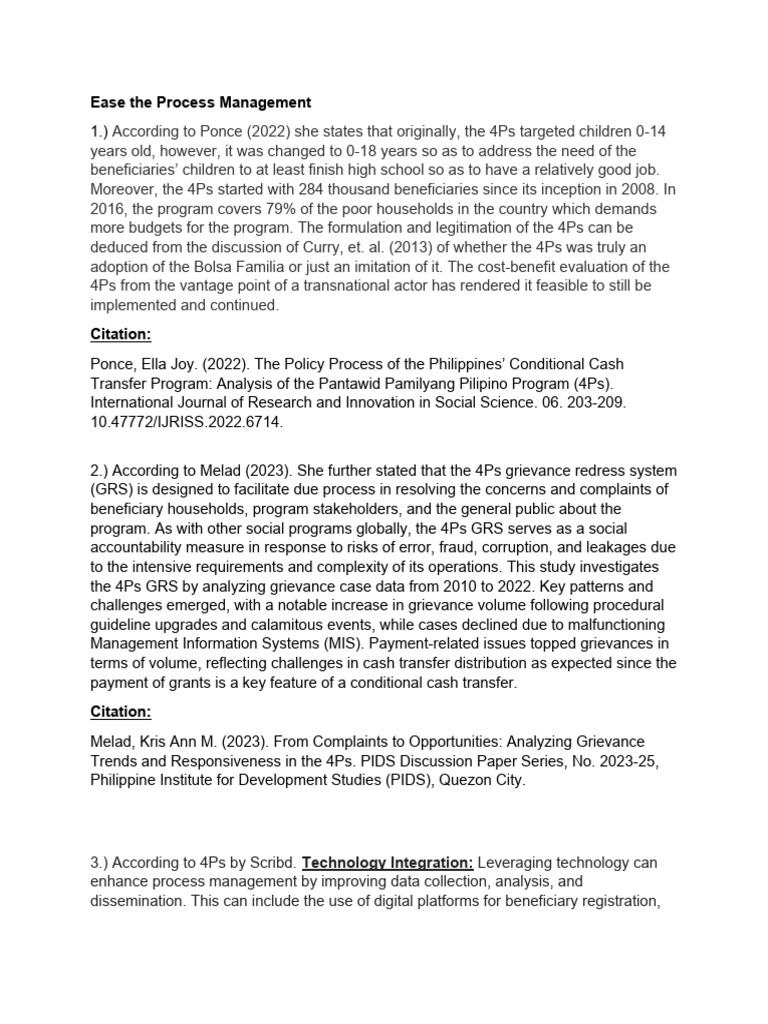 Ease The Process Management. (RRL) Docx | PDF | Capacity Building