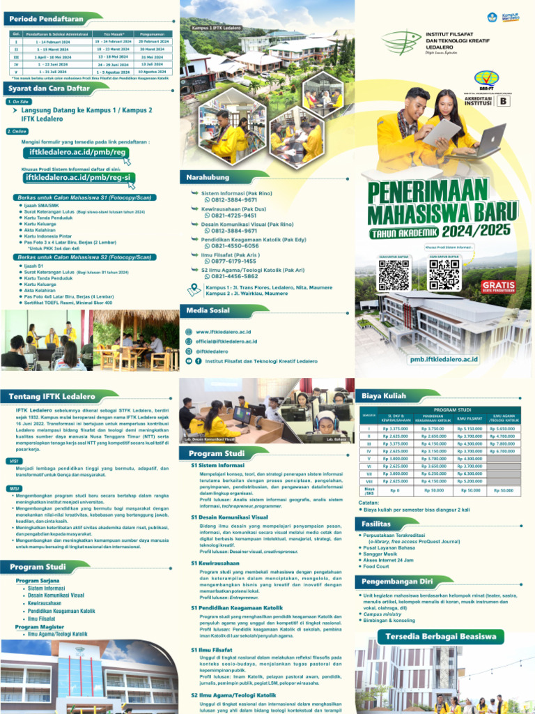 Brosur PMB IFTK Ledalero 2024-2025 | PDF