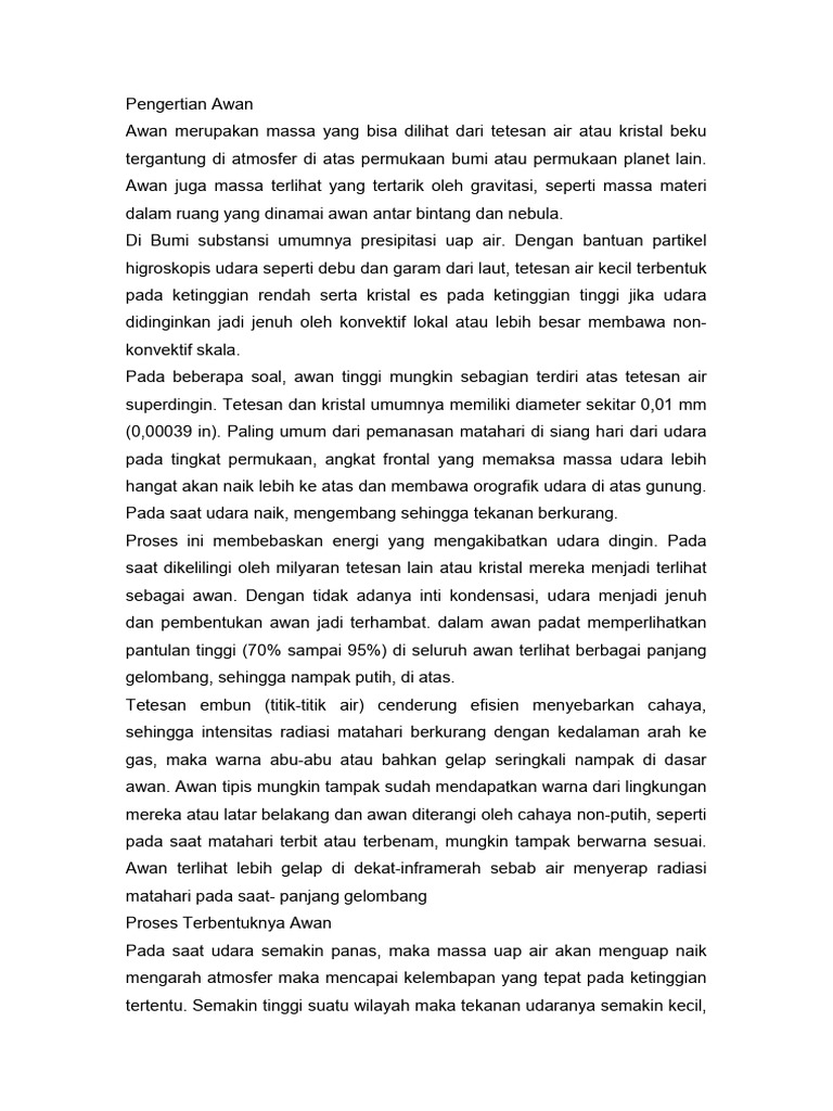 Awan | PDF | Perjalanan | Seni