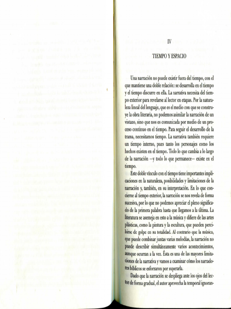 Bar Efrat Cap IV Tiempo y Espacio | PDF | Narración | Moisés