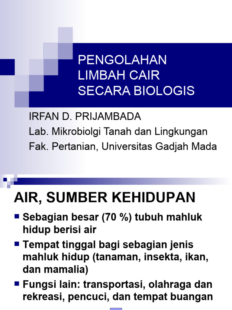 Biotek Pengolahan Limbah Cair | PDF