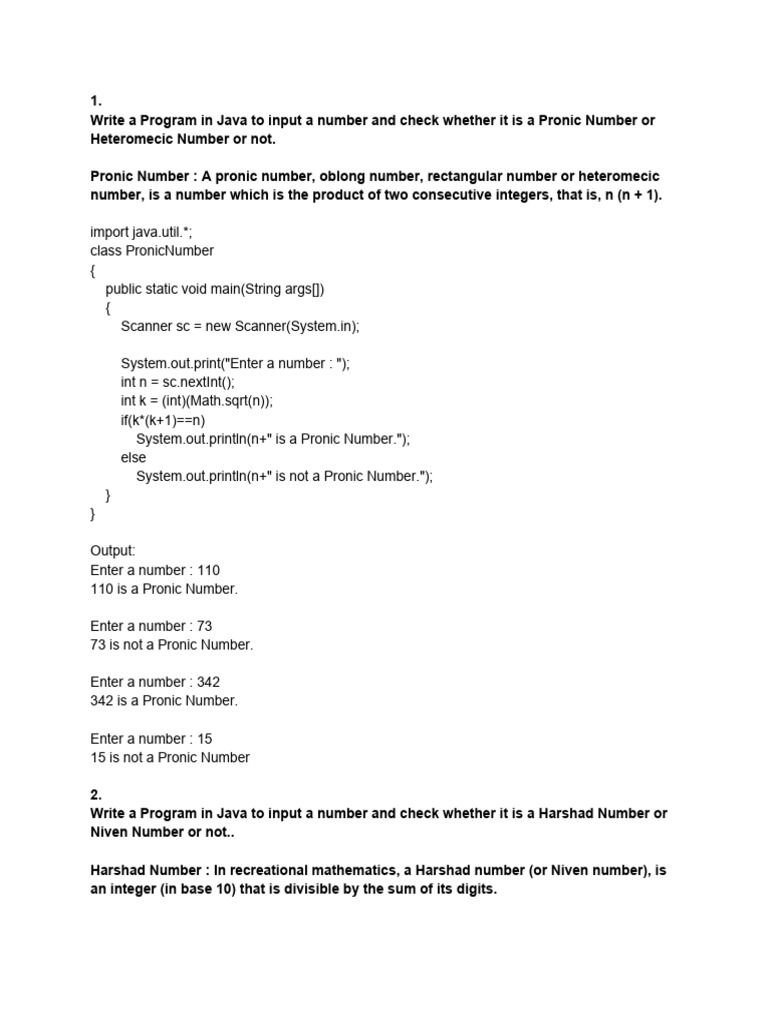 Icse 10th Computer Programs For Practical File Pdf Arithmetic Numbers