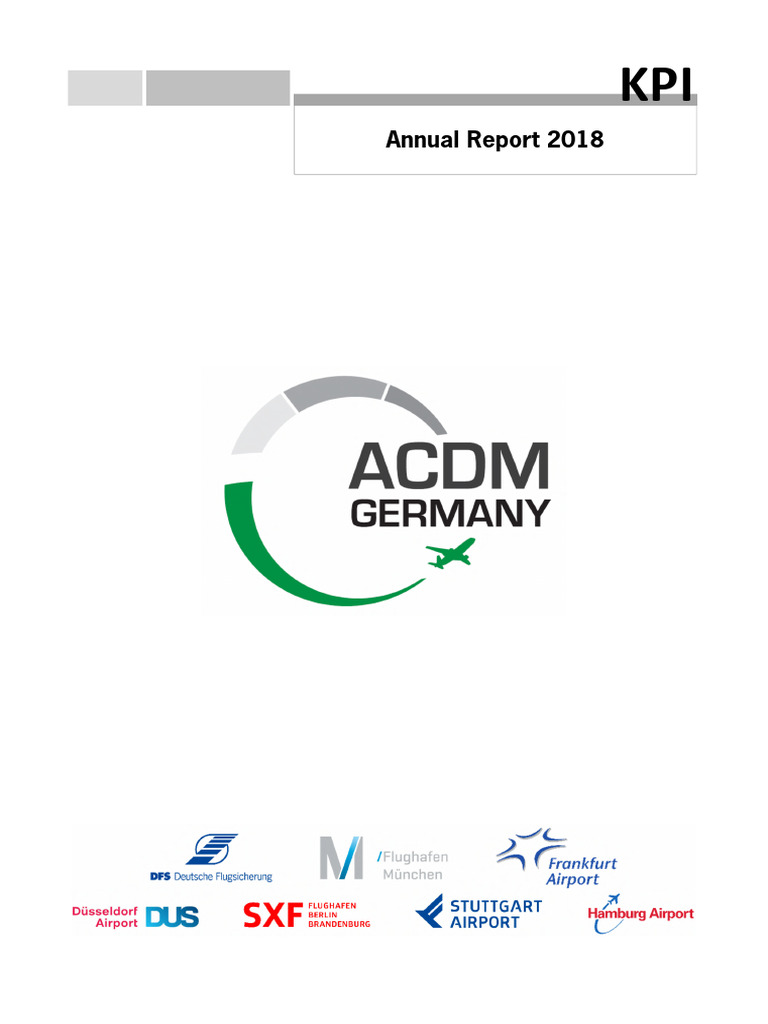 German A-CDM KPI Report 2018 | PDF | Air Traffic Control | Performance ...
