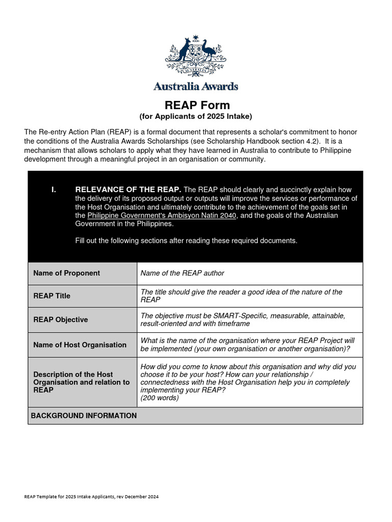 reap-form-annotated | PDF | Disaster Risk Reduction | Goal