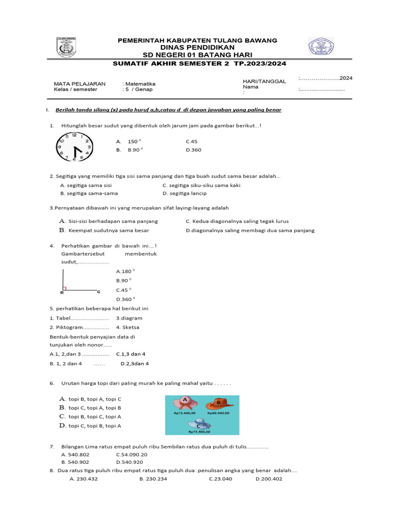 MTK KLS 5 2024 SMSTR 2 Oke..... | PDF