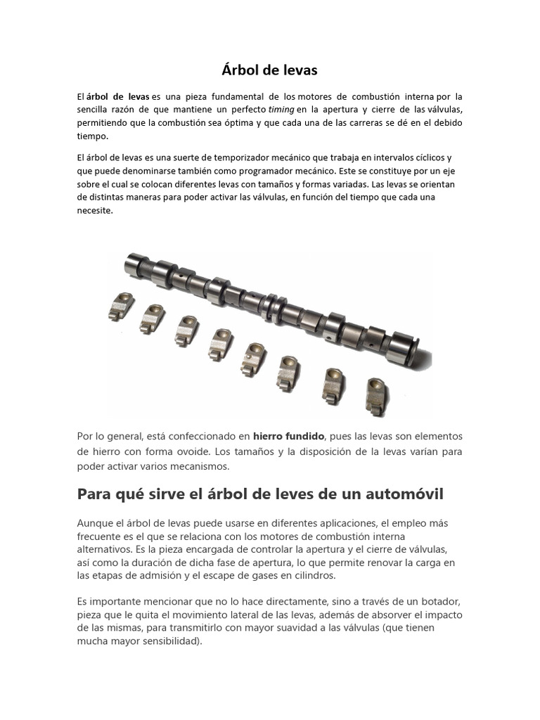Árbol de Levas | PDF | Máquinas | Propulsión