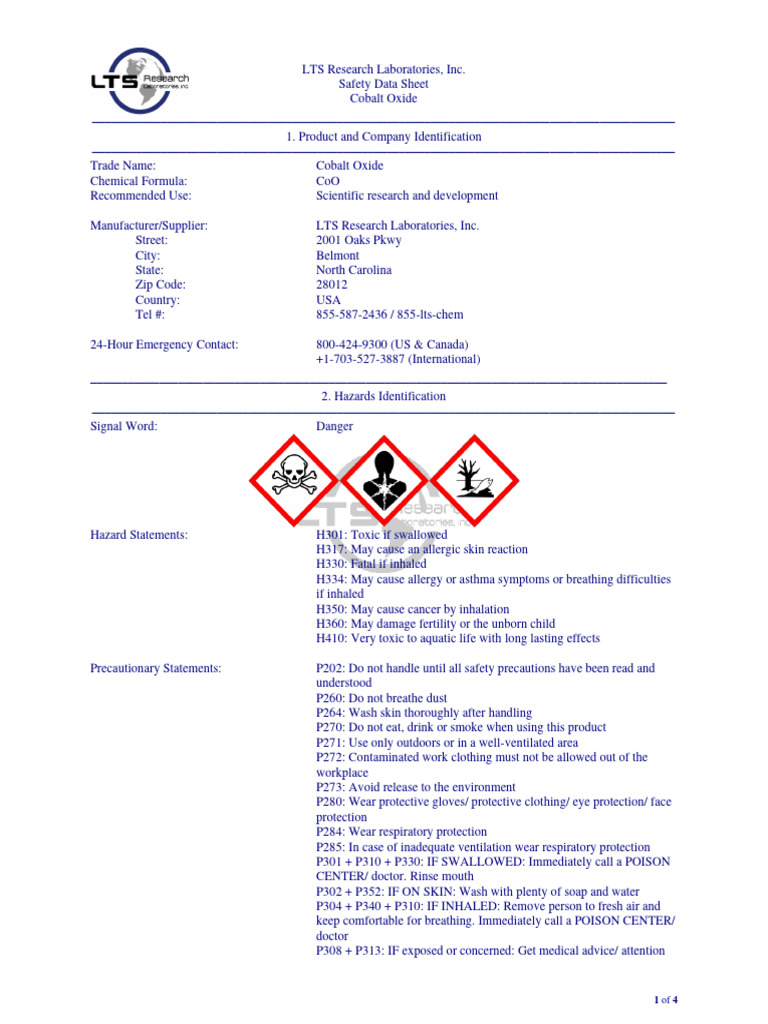 MSDS | Download Free PDF | Allergy | Safety