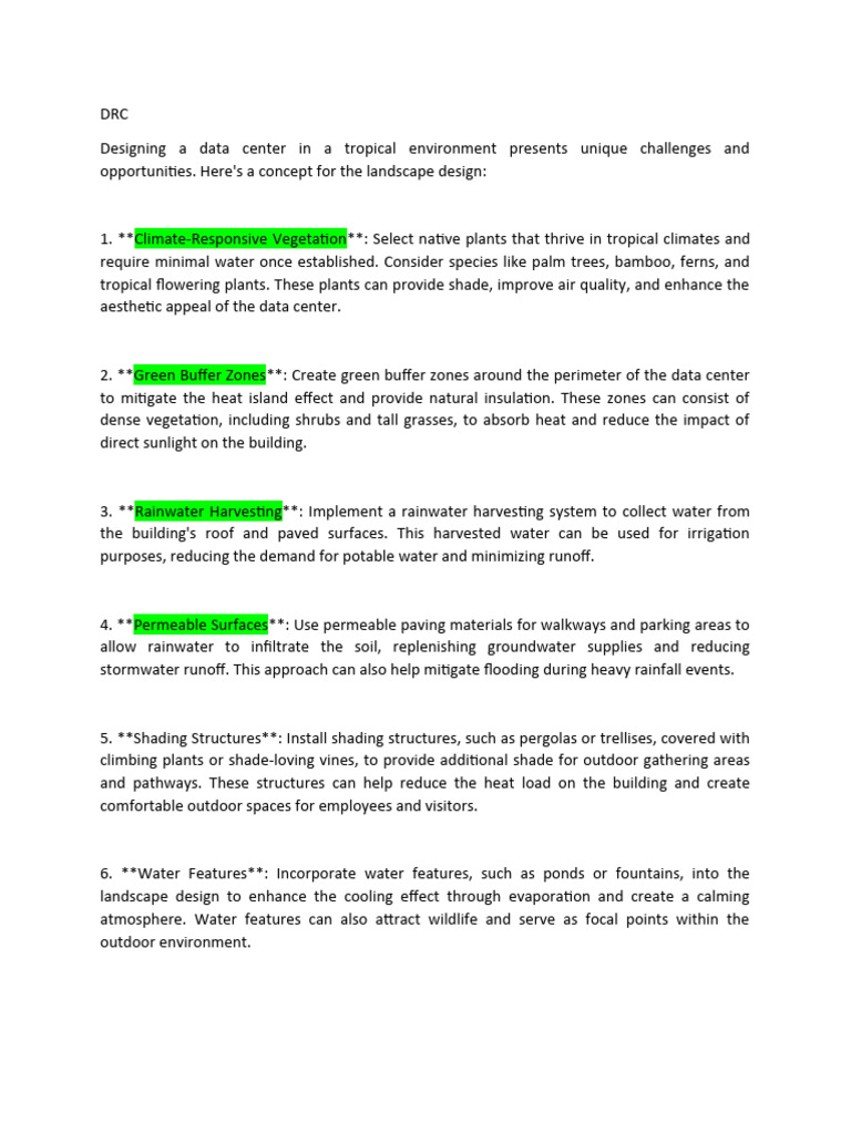 DRC Landscape Concept - Copy | PDF | Surface Runoff | Water