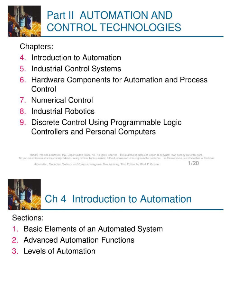 Chap 4 Introduction To Automation | PDF