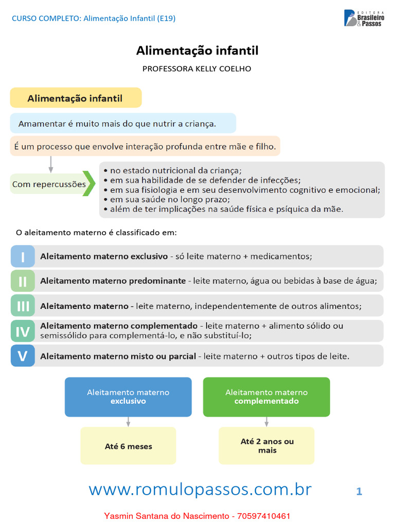 Alimentação Infantil IMPRIMIR | PDF | Especialidades médicas | Doenças ...