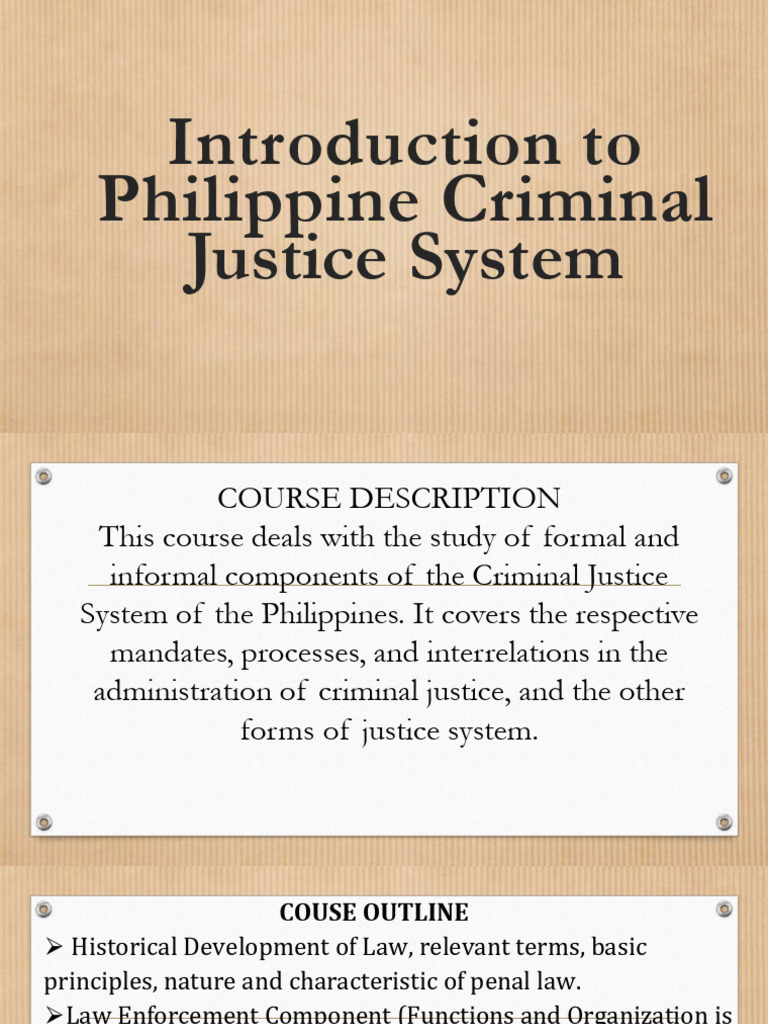 Introduction To Criminaal Justice System CLJ 1 PDF | PDF | Prosecutor | Plea