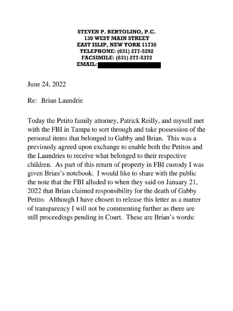 Brian Laundrie's Notebook | PDF