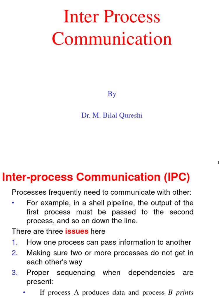 Inter Process Communication | PDF | Process (Computing) | Concurrency (Computer Science)
