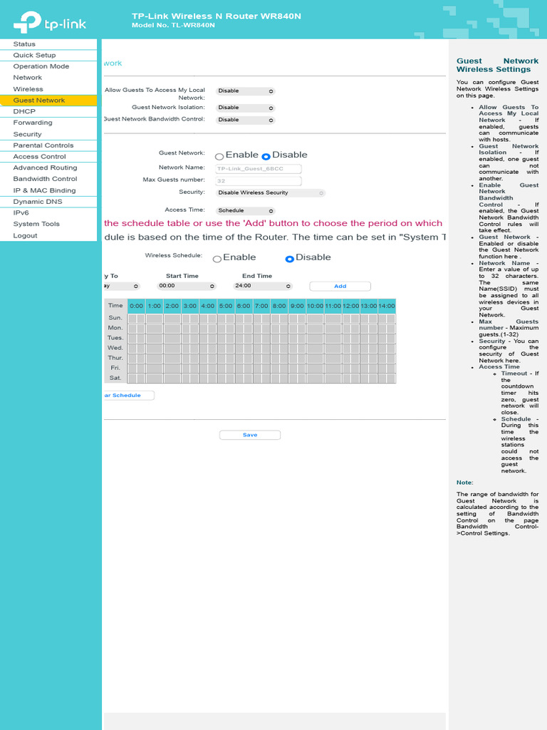 TL WR840N | PDF | Computer Network | Wi Fi