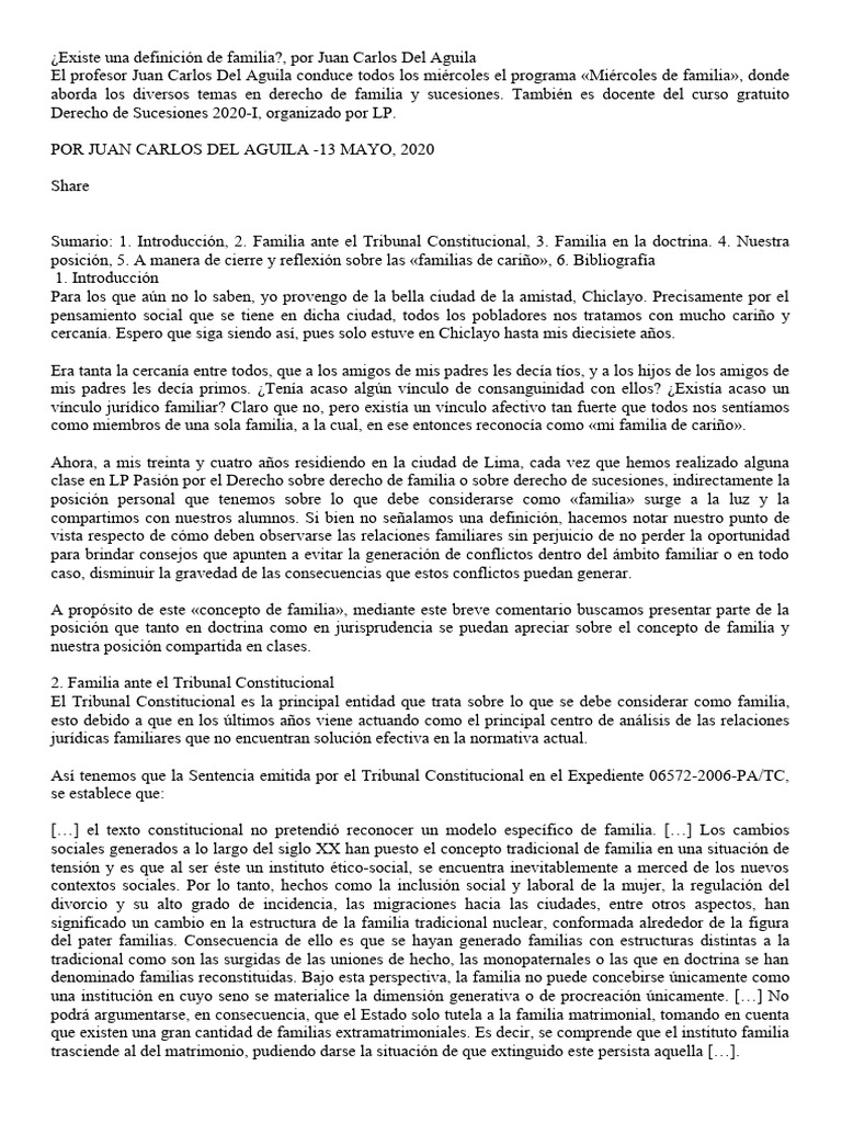 Definición y Concepto de Familia Actual | PDF | Familia | Juez