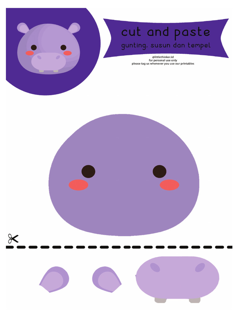 Cut and Paste Hippo | PDF