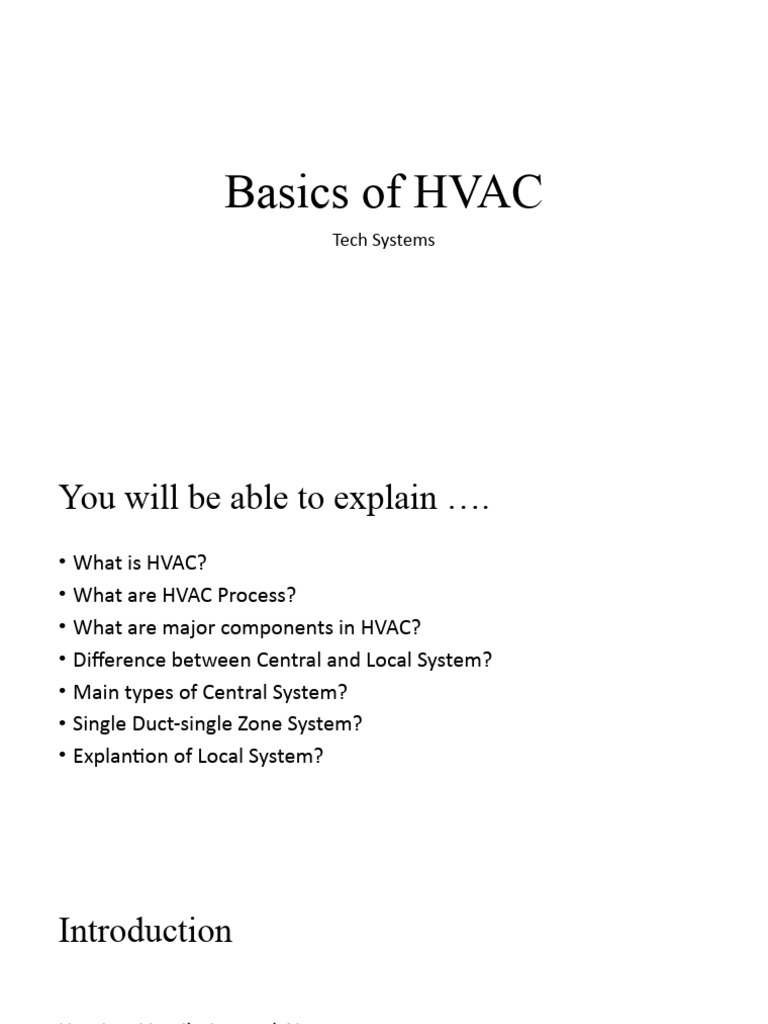 Basics of HVAC 4 | PDF | Air Conditioning | Energy Technology