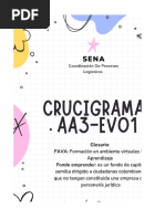 Evidencia Crucigrama. AA3-EV01.gestion Taller 1 | PDF | Plan de estudios | Aprendizaje