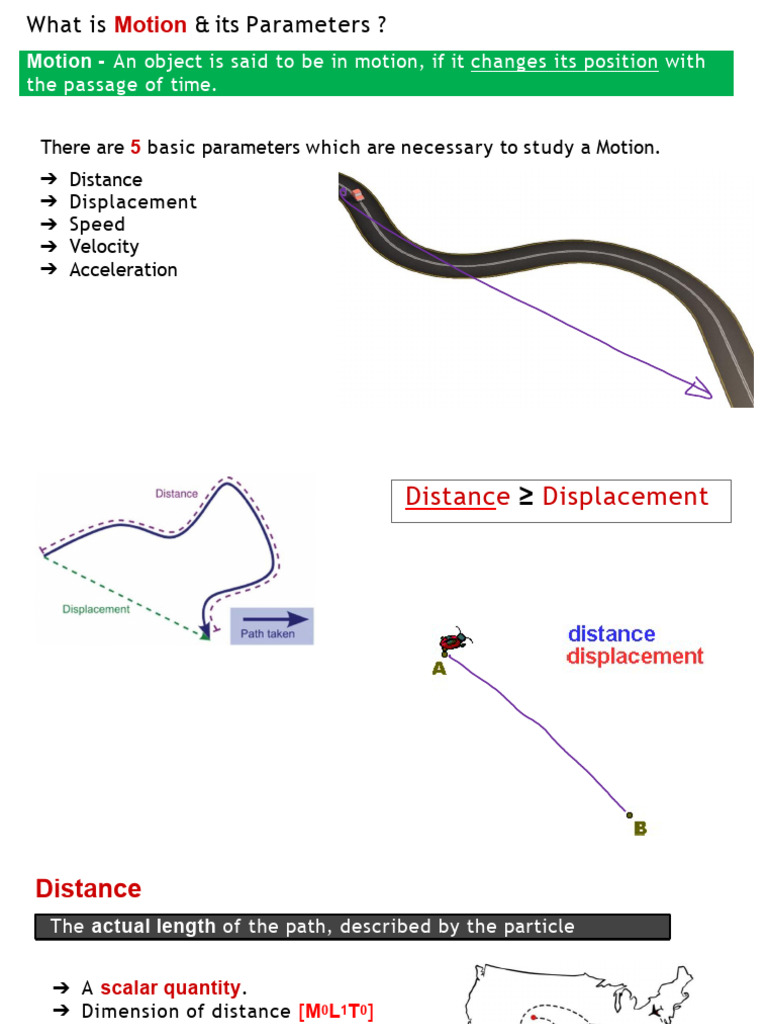 Understanding Motion: Distance, Displacement, Speed | PDF | Speed ...