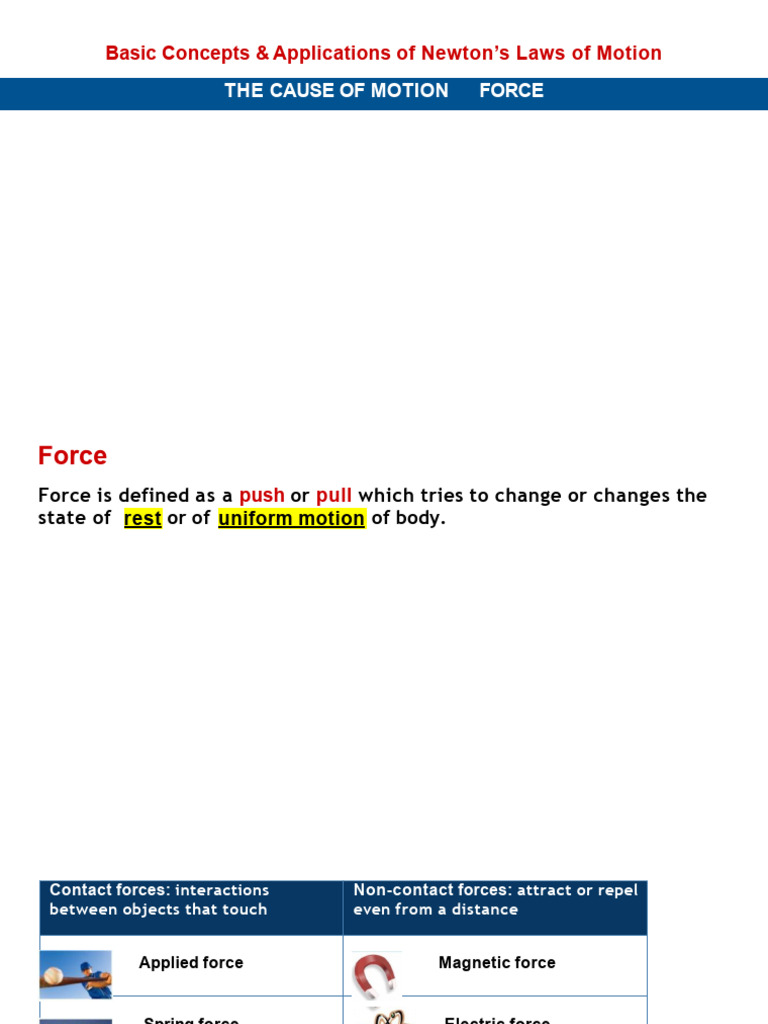 NLM Lec1 | PDF | Force | Newton's Laws Of Motion