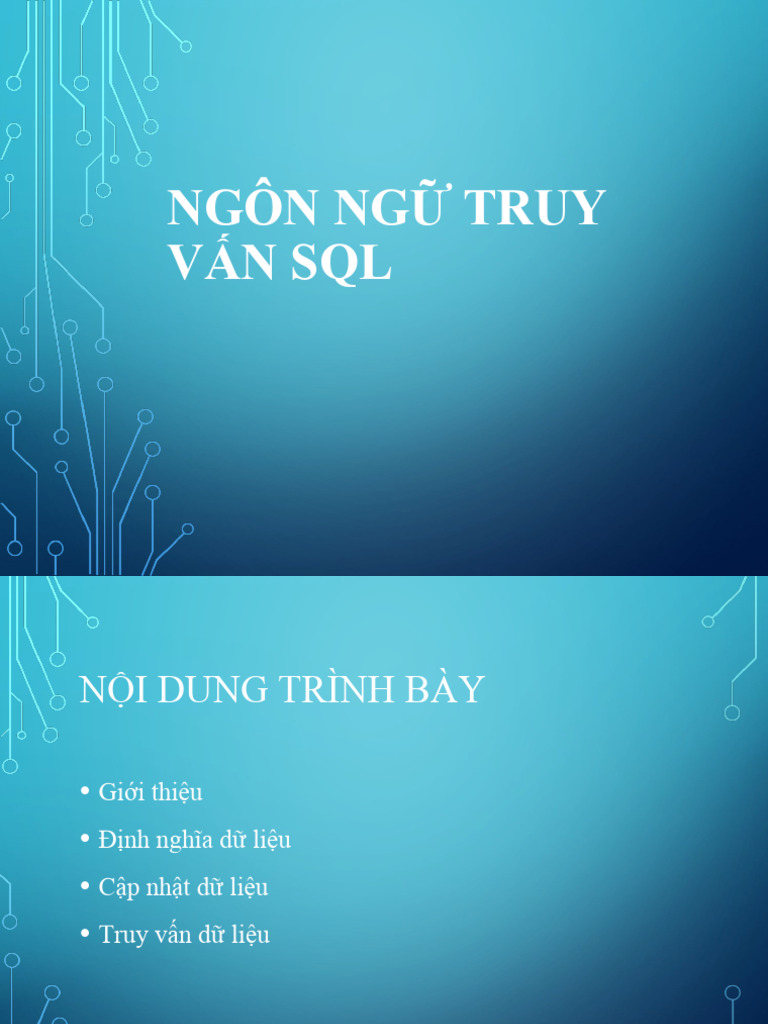 Co So Du Lieu Bai 04 2018 Ngon Ngu Truy Van SQL | PDF