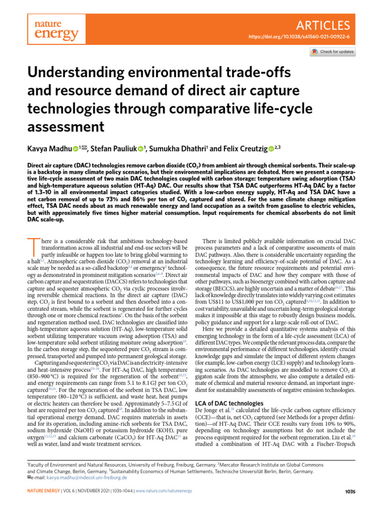Understanding Environmental Trade-Offs and Resource Demand of Direct ... Understanding Environmental Trade-Offs and Resource Demand of Direct ...