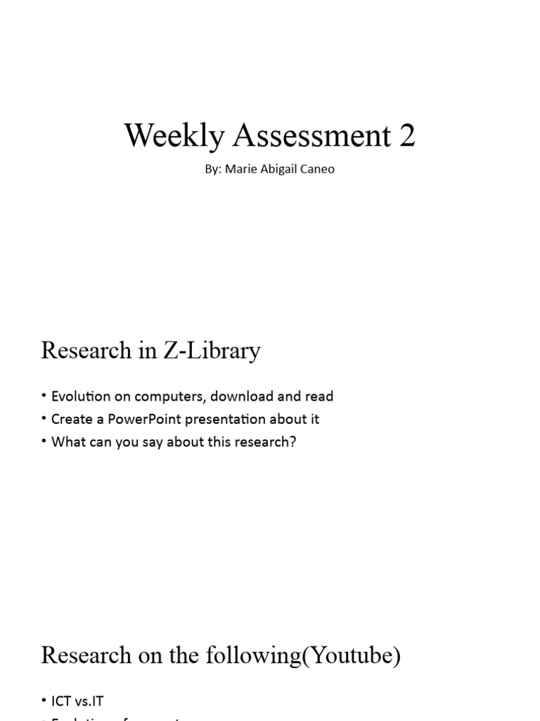 Weekly Assessment 2 | PDF