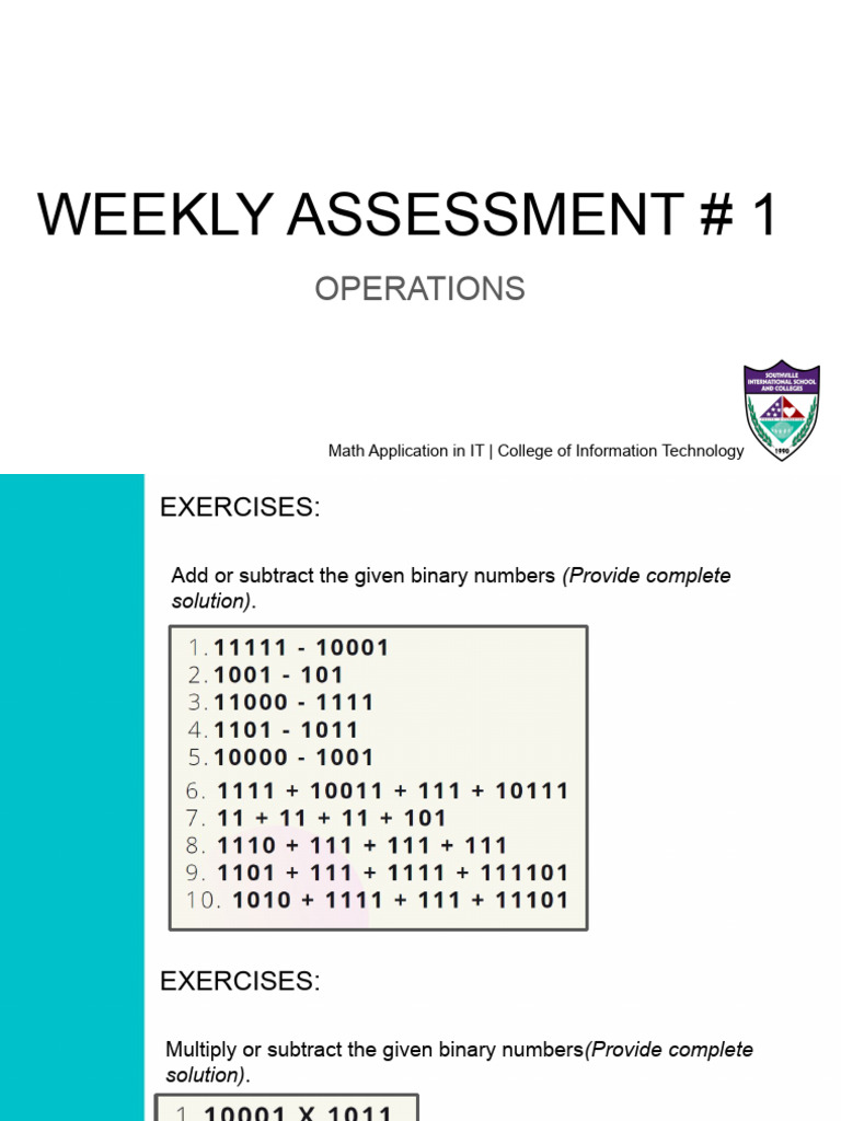 Binary and Hex Math for IT Students | PDF