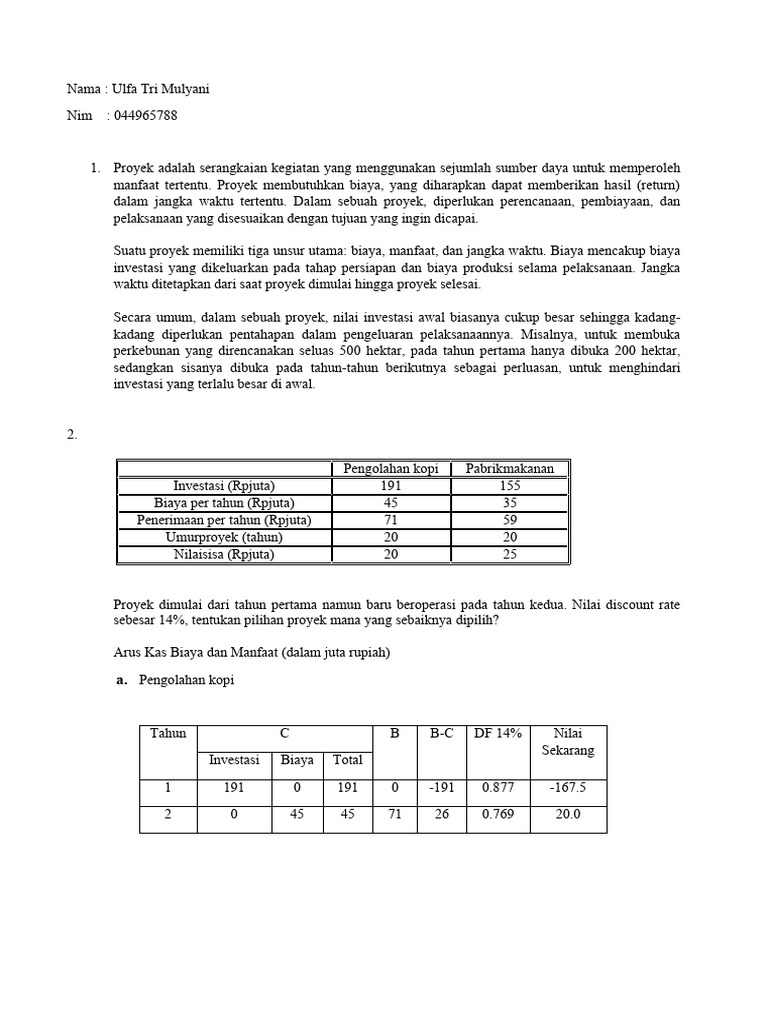 Diskusi7ekonomiteknik Ulfa | PDF