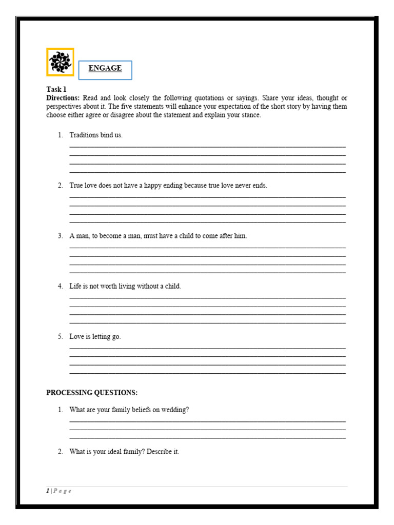 The Wedding Dance Activity | PDF | Psychological Concepts | Behavioural ...