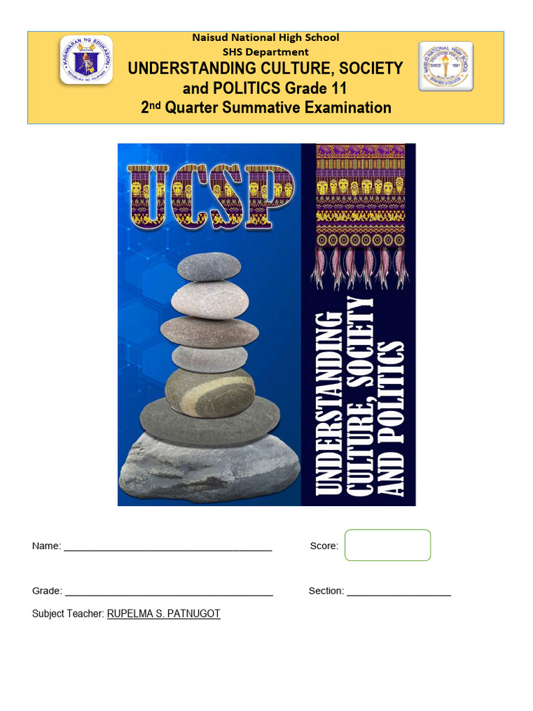 Ucsp 2nd Quarter SUMMATIVE EXAM | PDF | Social Mobility | Middle Class