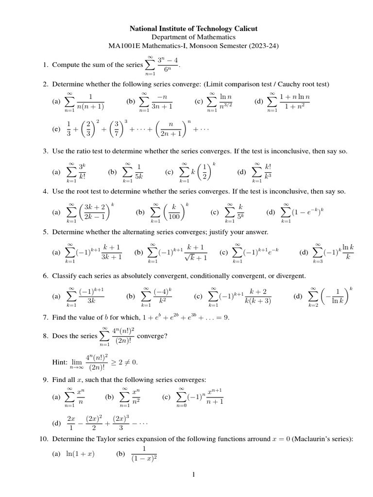Tutorial 3 | PDF | Fourier Series | Mathematical Analysis