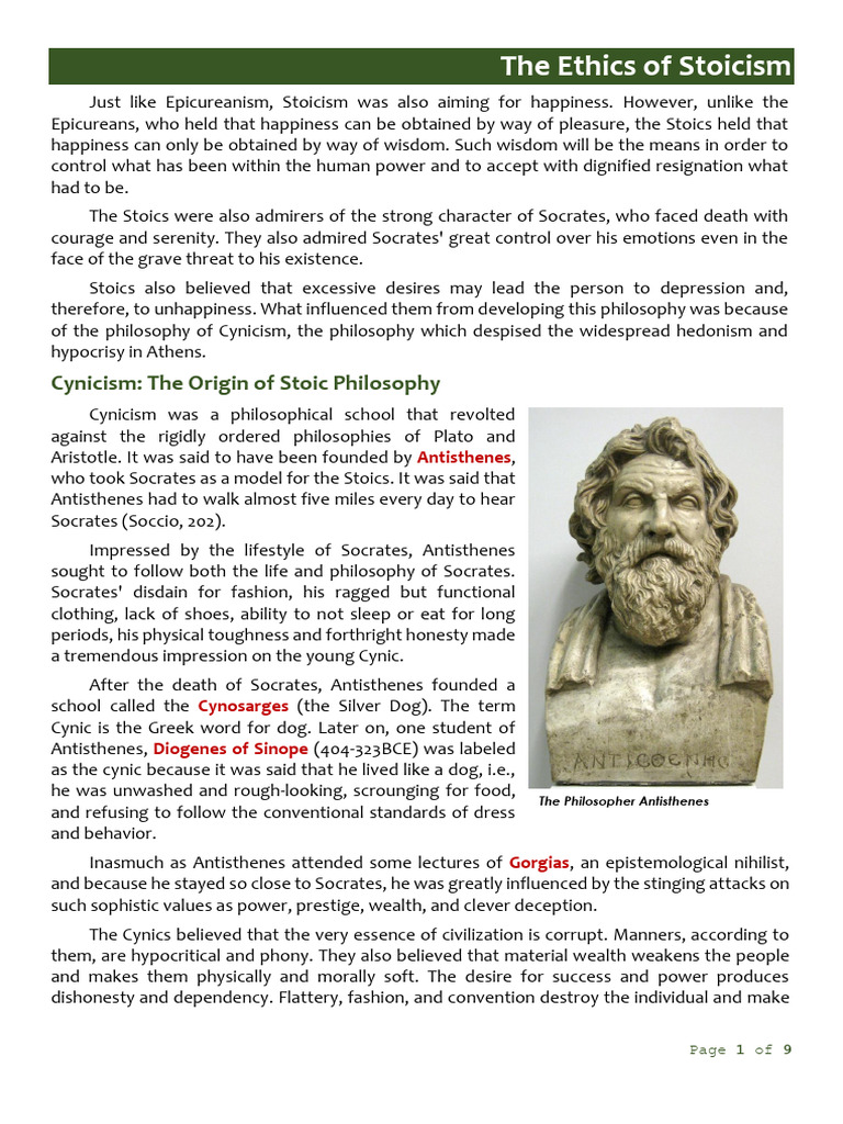 Stoic Morality | PDF | Stoicism | Socrates