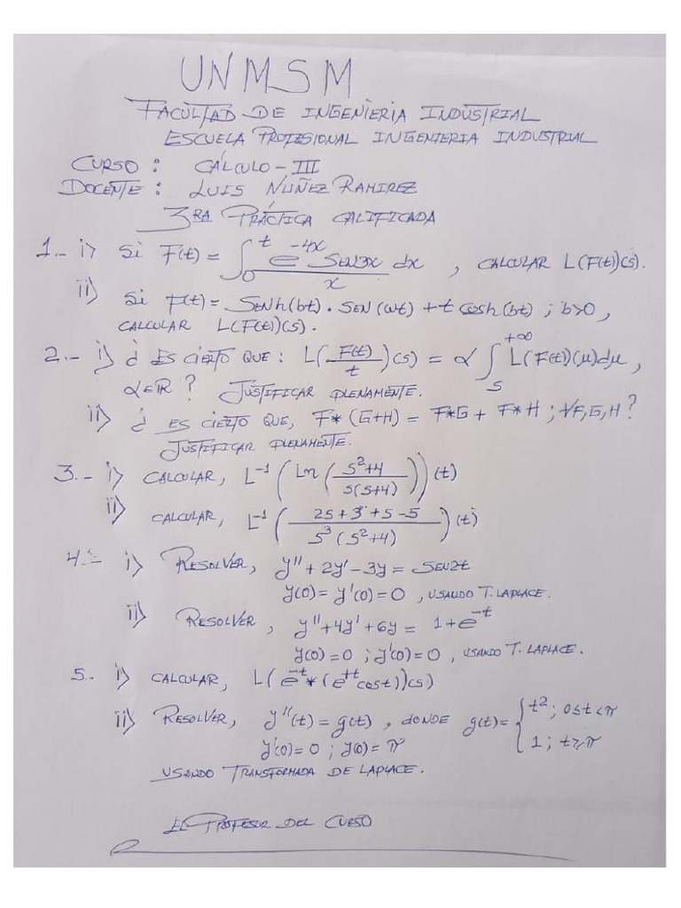 Calculo III-PC- SECCION 1 | PDF