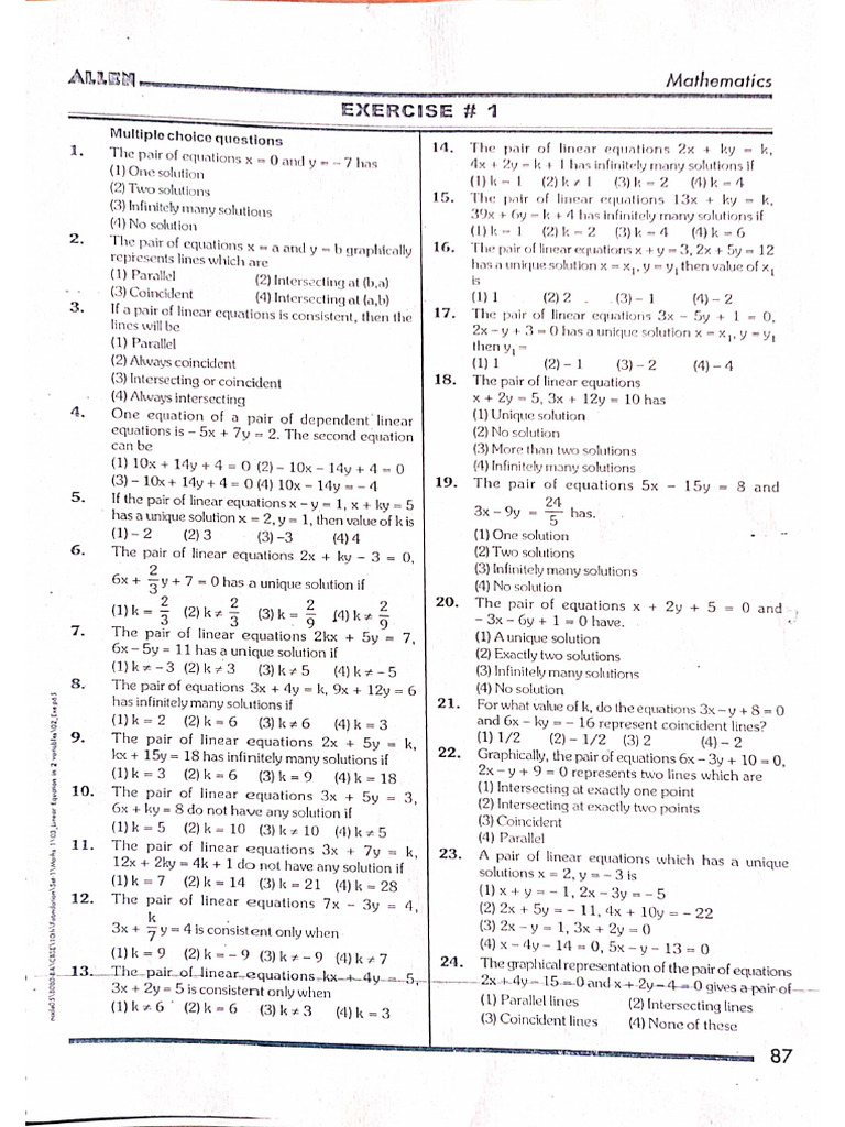 Chapter - 2-3 Ex 1&2 Class 10 Math's | PDF