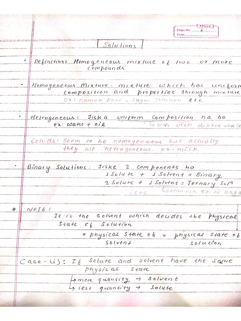 Solution Notes by | PDF