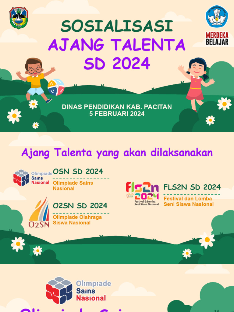 Sosialisasi Ajang Talenta SD 2024 | PDF