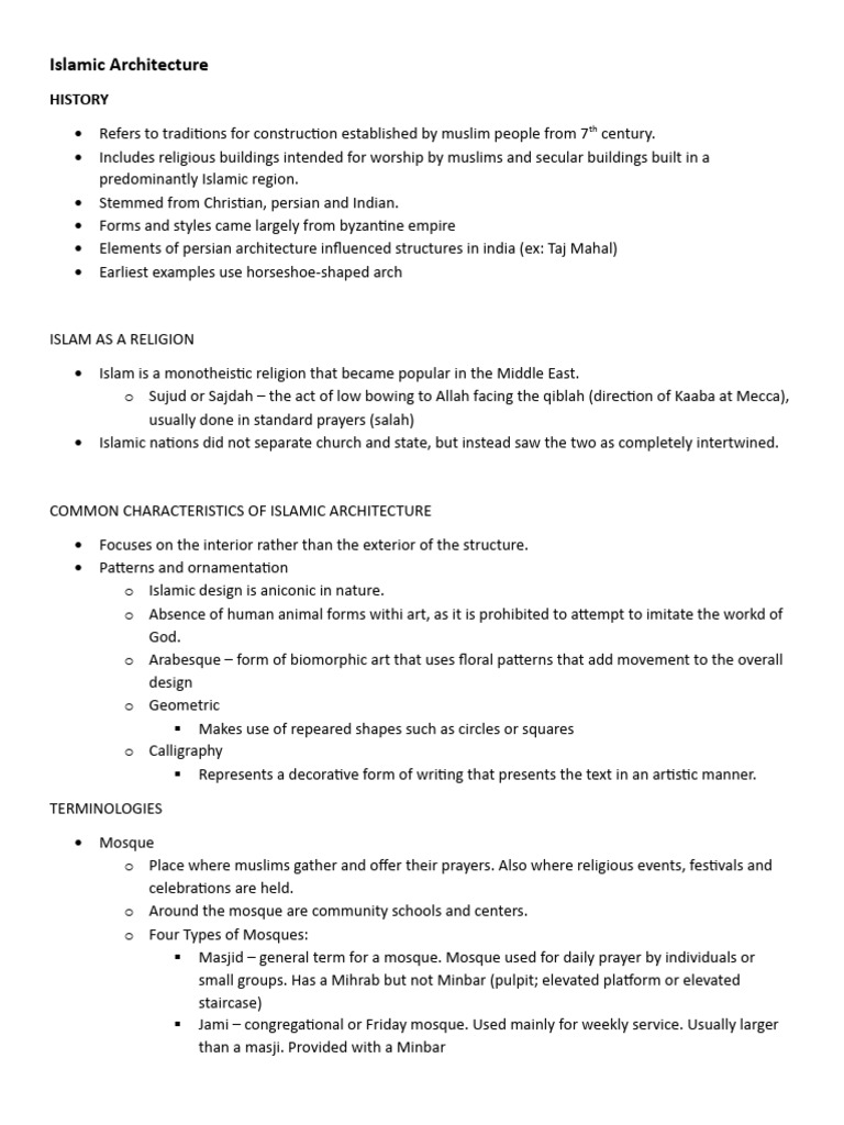 Islamic Architecture Lecture | Download Free PDF | Mosque ...