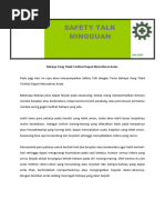 Materi Safety Talk Terbaru | PDF