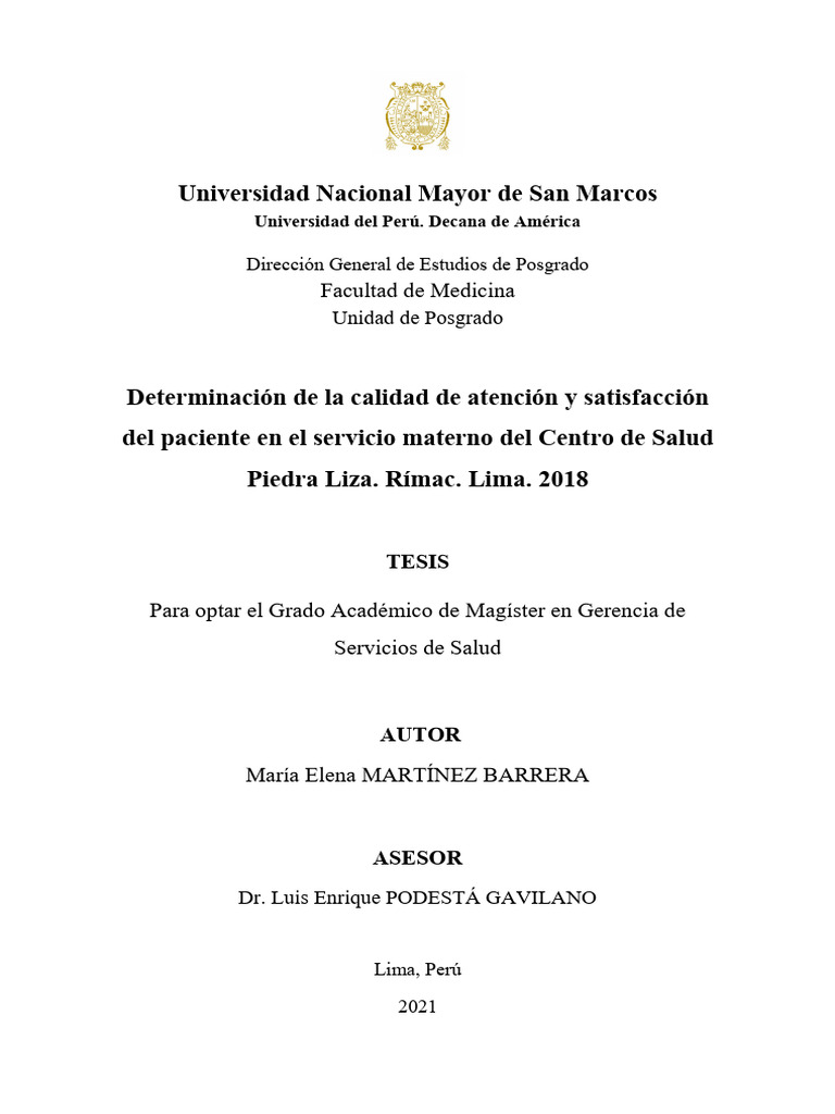 Martínez BM | PDF | Calidad (comercial) | Hospital