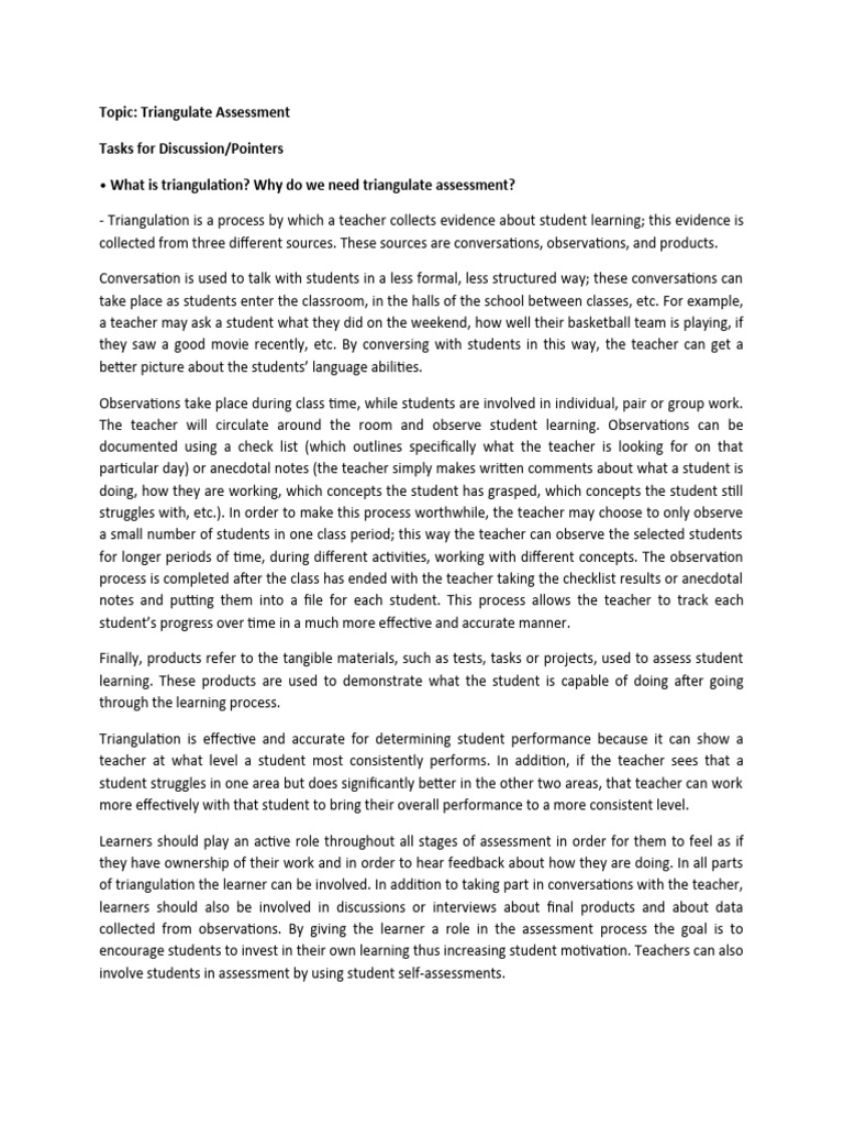 Capuz&Ballesteros-Triangulate Assessment | PDF | Educational Assessment ...