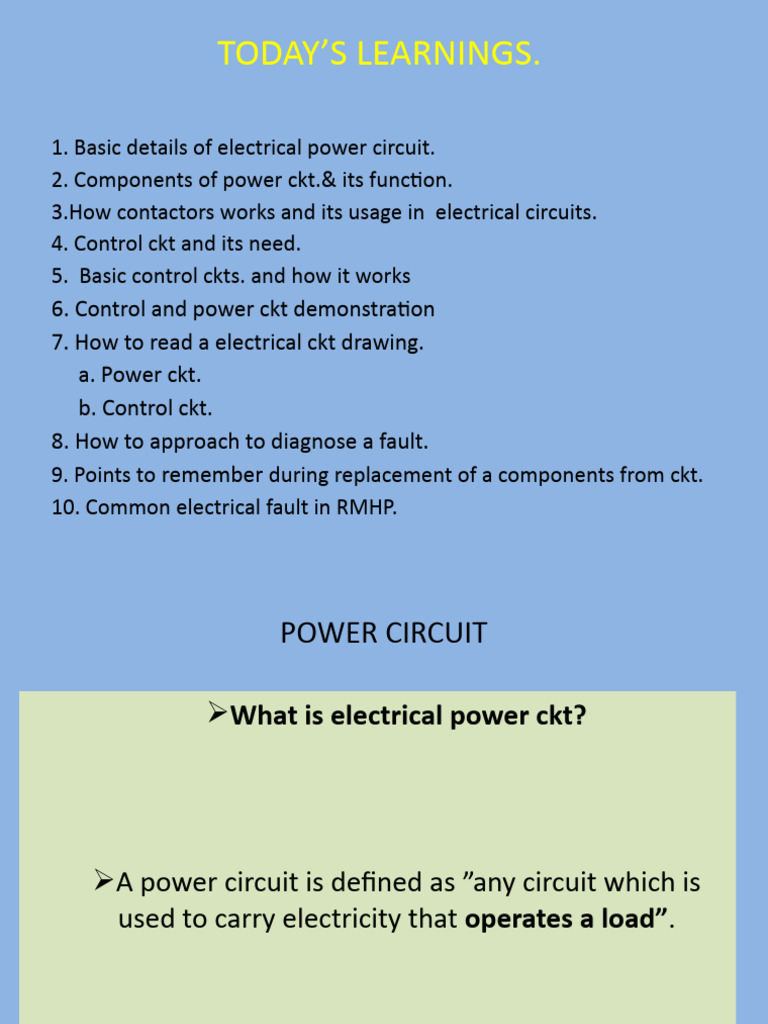 Basic Elec Circuit | PDF | Relay | Power (Physics)