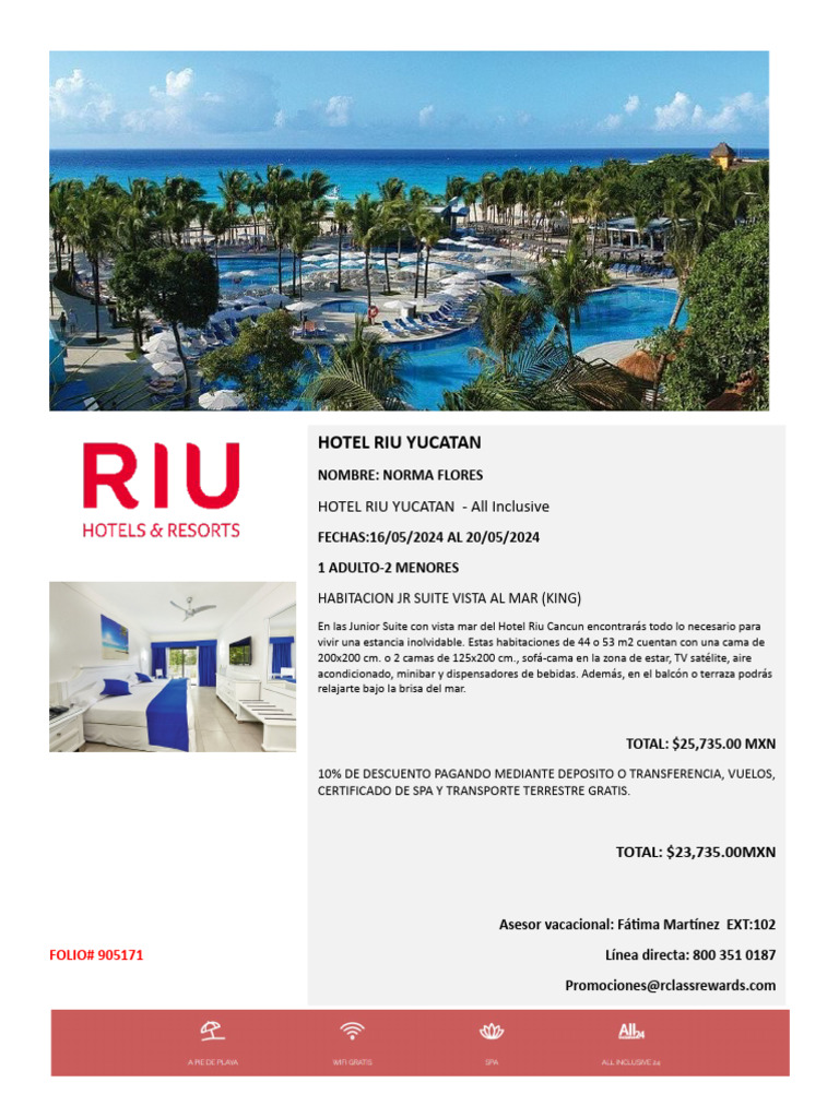Riu Yucatan | PDF | Moneda | Euro