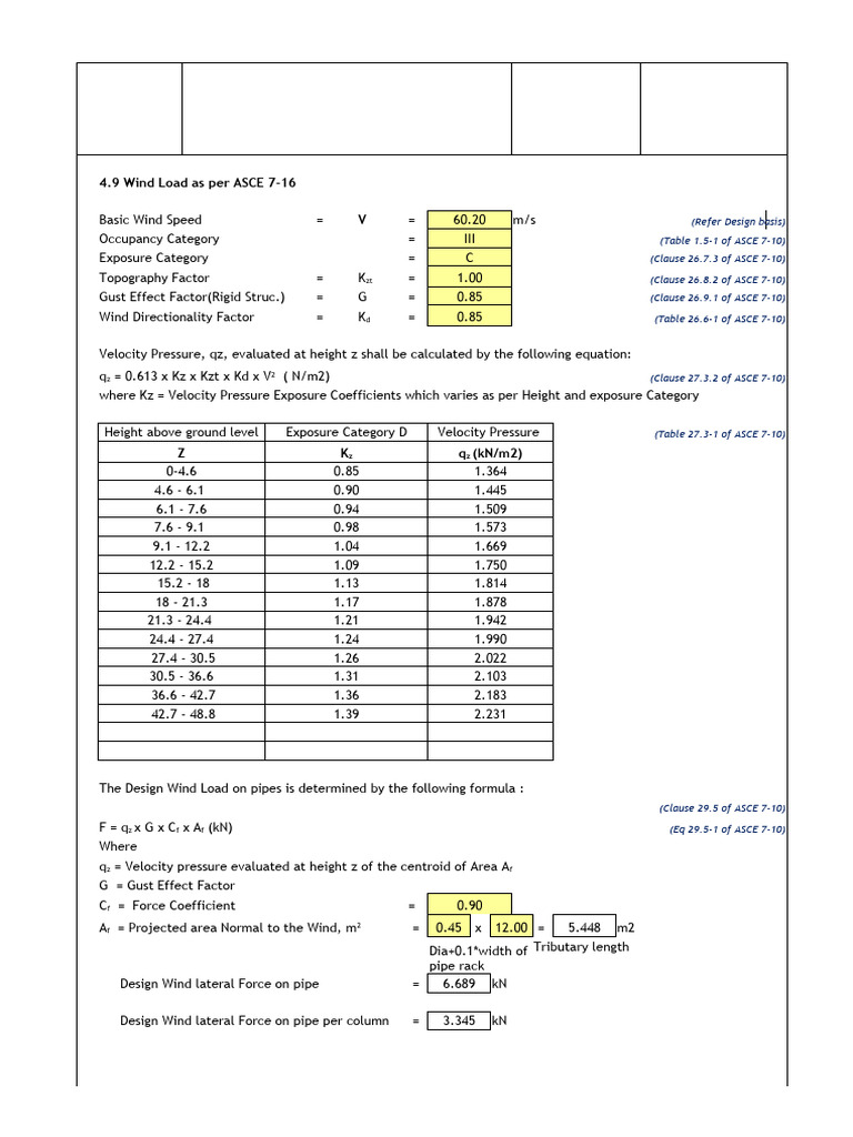 Wind Load Calculation | PDF | Wind Speed | Wound