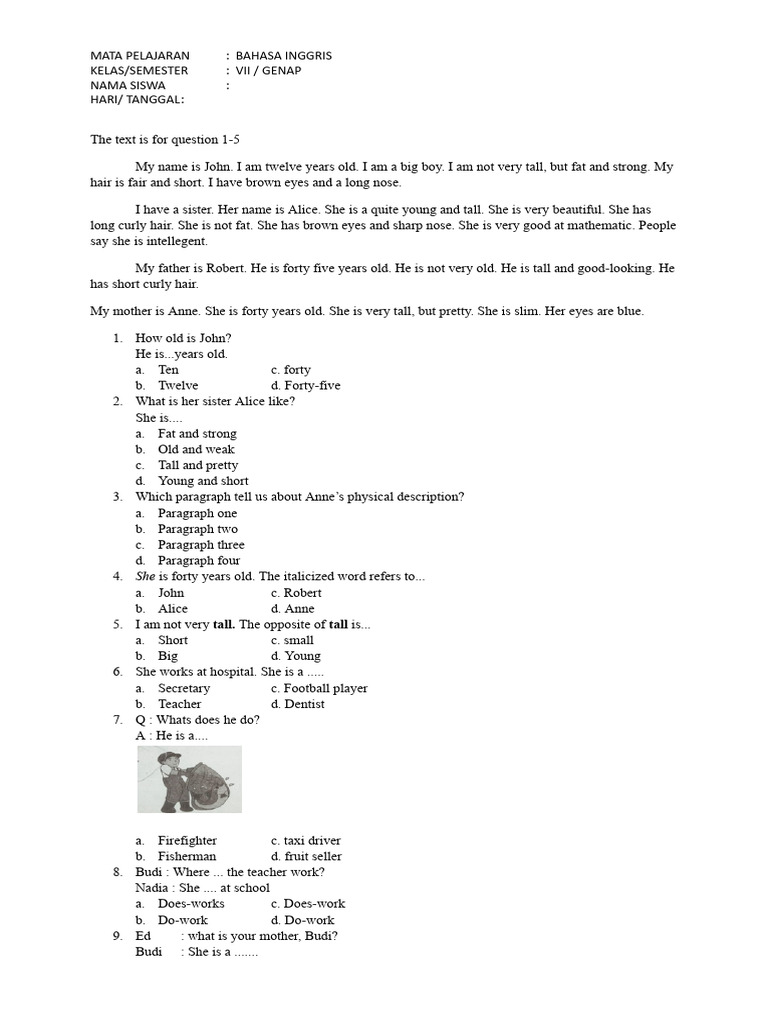 Latihan Reading Lesson 04 | PDF