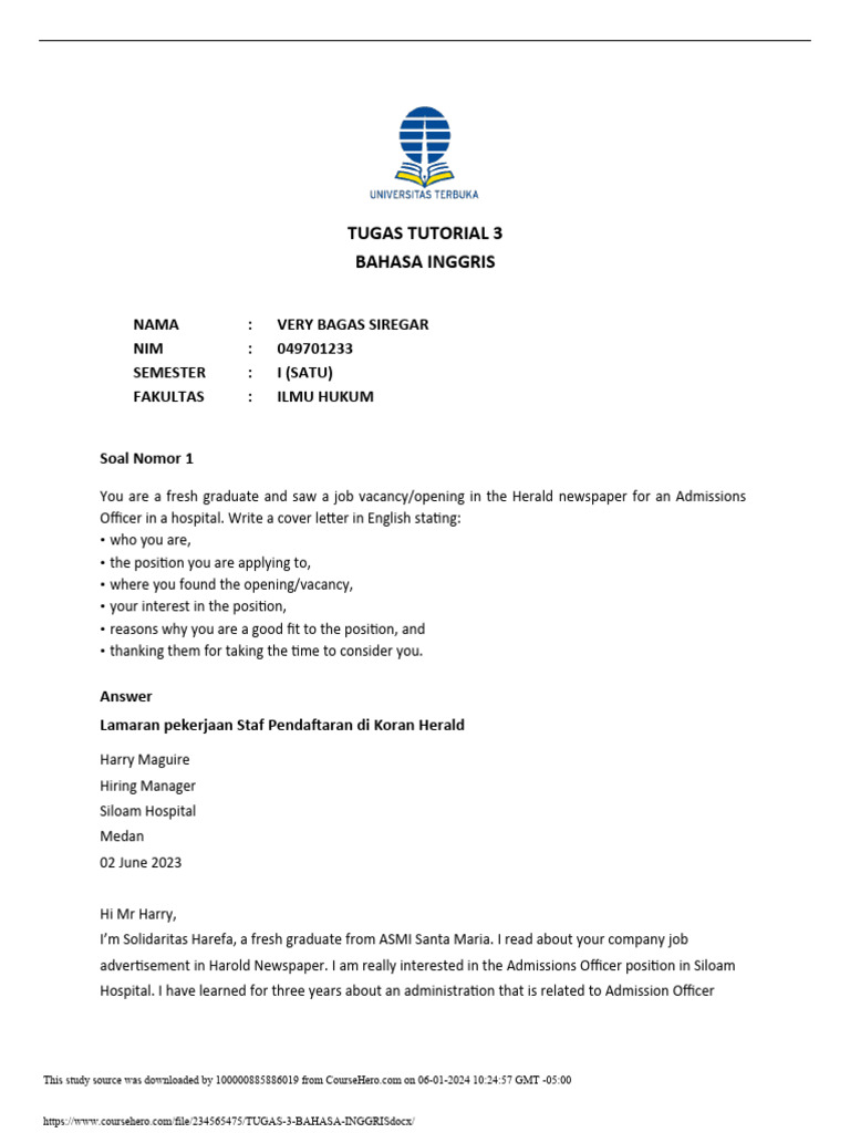 Tugas 3 Bahasa Inggris | PDF