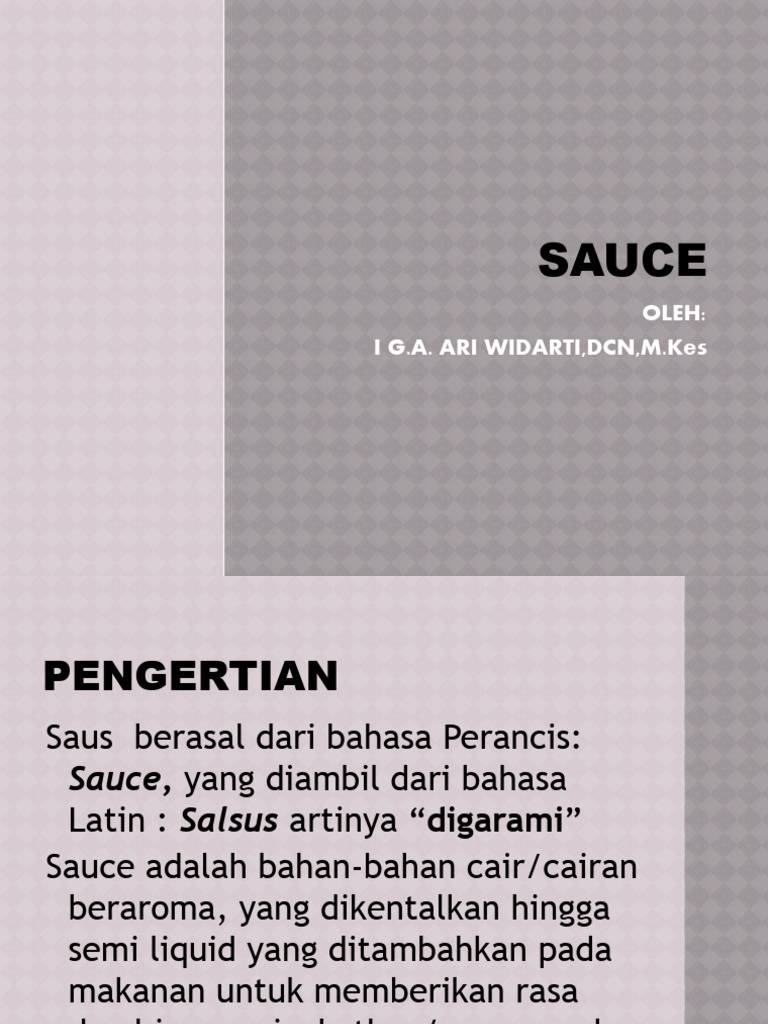 Sauce | PDF