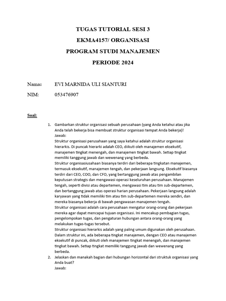 Sesi 3 Organisasi | PDF