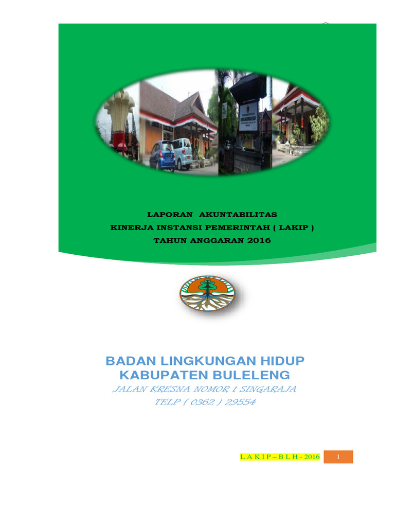 LAKIP BLH Buleleng 2016: Akuntabilitas Kinerja | PDF